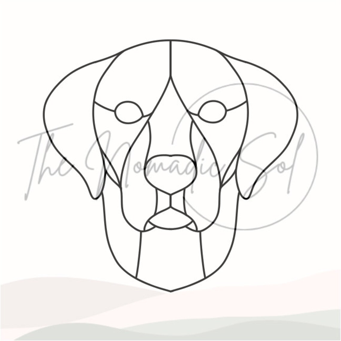Labrador Retriever Pattern Stained Glass PDF Digital File - Etsy