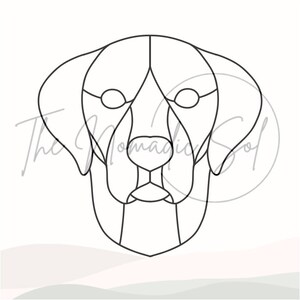 Labrador Retriever Pattern Stained Glass PDF Digital File - Etsy
