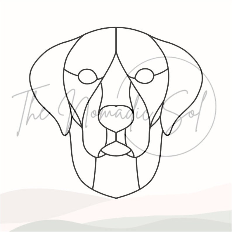 Labrador Retriever Pattern Stained Glass PDF Digital File - Etsy
