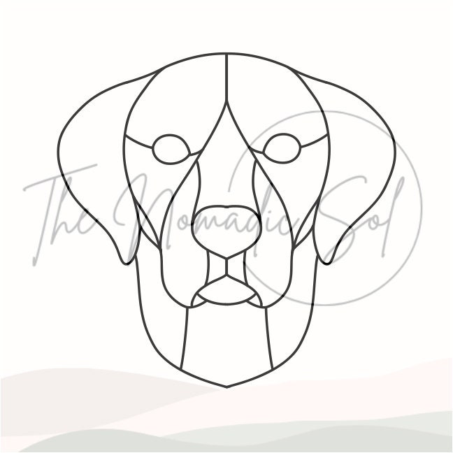 Labrador Retriever Pattern Stained Glass PDF Digital File - Etsy