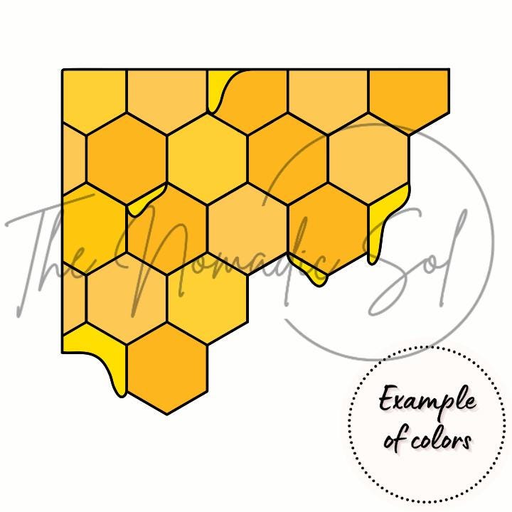 Honeycomb Corner Pattern Stained Glass PDF PNG Digital File - Etsy