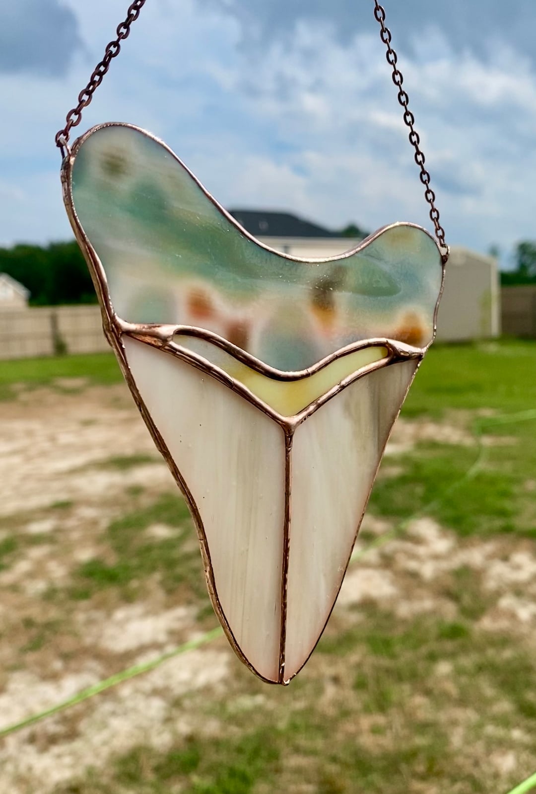 Colorful Sharks Tooth Stained Glass Sun Catcher - Etsy