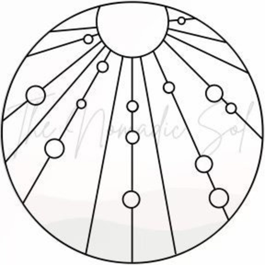 Sunburst Pattern Stained Glass PDF Digital File - Etsy