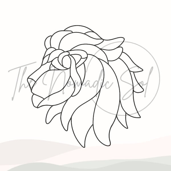 Stained Glass Lion - Etsy