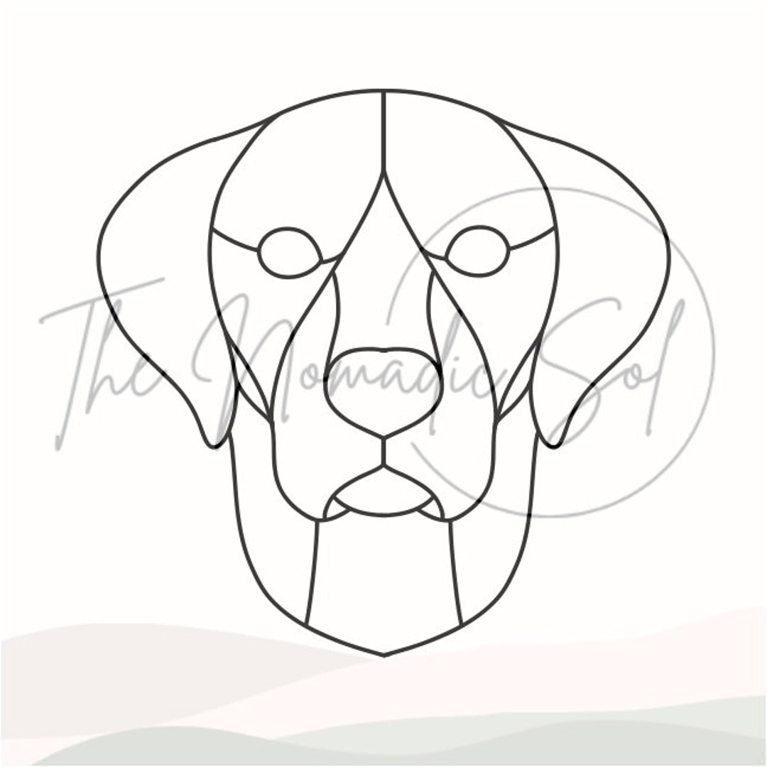 Labrador Retriever Pattern Stained Glass PDF Digital File - Etsy