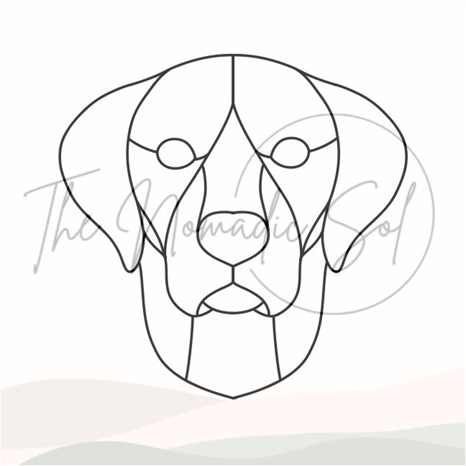 Labrador Retriever Pattern Stained Glass PDF Digital File - Etsy
