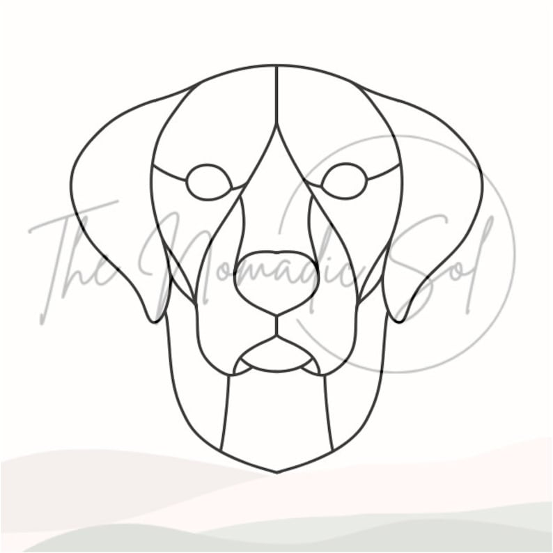 Labrador Retriever Pattern Stained Glass PDF Digital File - Etsy