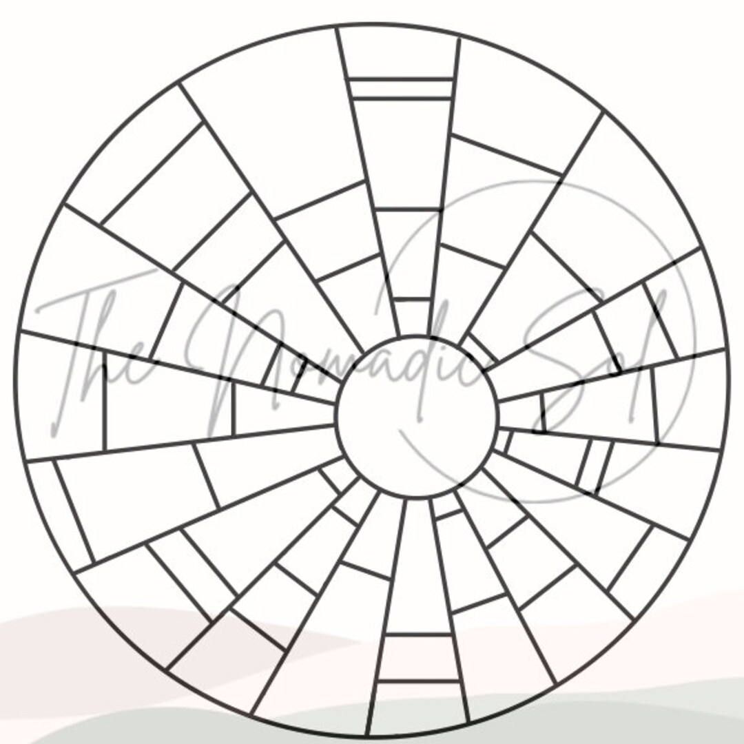 Sun Rays Pattern Stained Glass PDF Digital File - Etsy