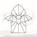 Gothic Bat Window Pattern Stained Glass PDF Digital File - Etsy