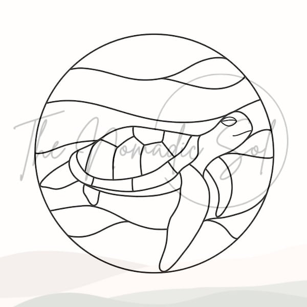 Turtle Stained Glass - Etsy