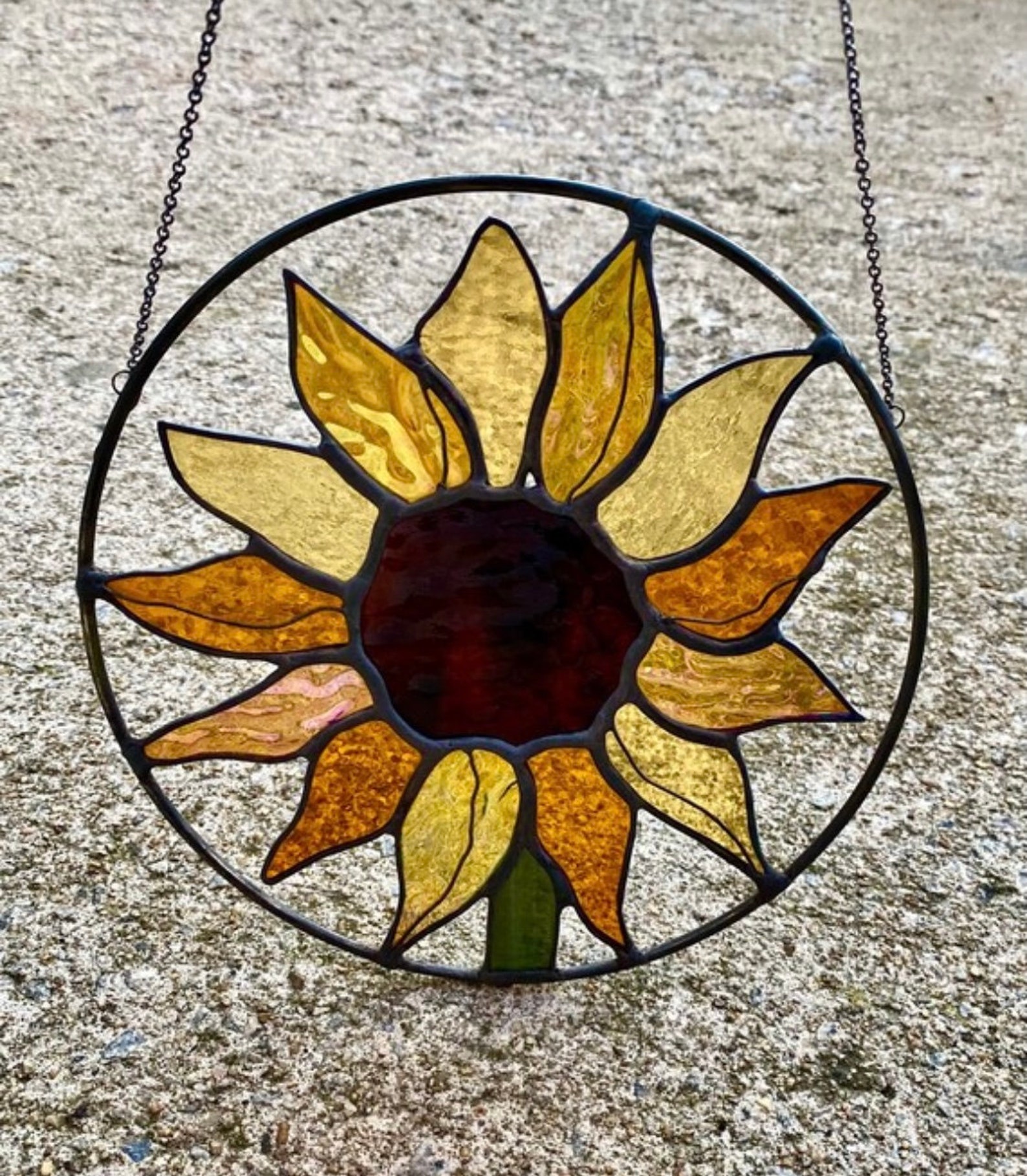 Sunflower Pattern Stained Glass PDF Digital File (Instant Download) - Etsy