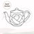 Teapot With Rose Pattern Stained Glass PDF JPG PNG Digital File - Etsy