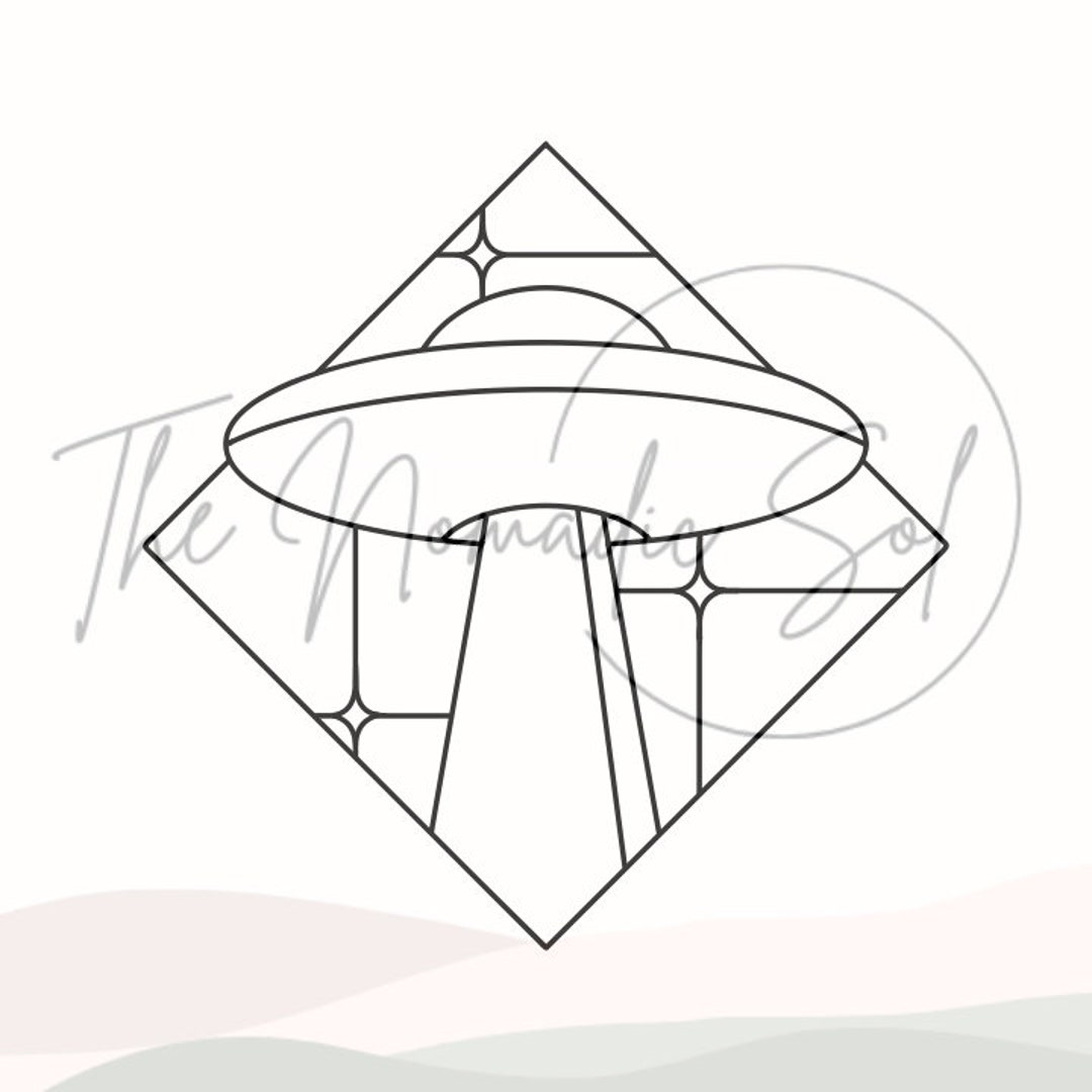 UFO Starry Night Pattern Stained Glass PDF Digital File 2 Patterns ...