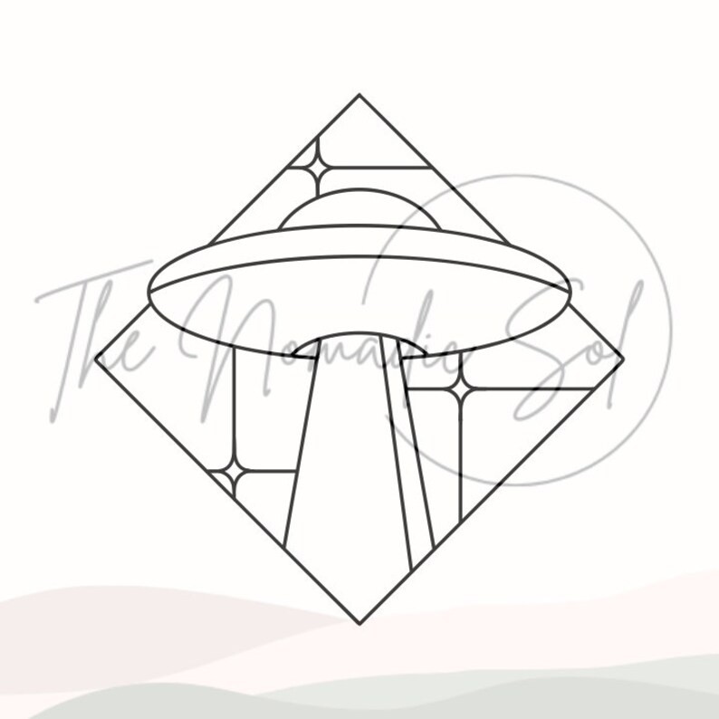 UFO Starry Night Pattern Stained Glass PDF Digital File 2 Patterns ...