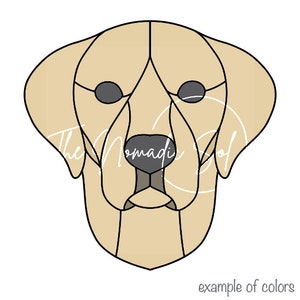 Labrador Retriever Pattern Stained Glass PDF Digital File - Etsy