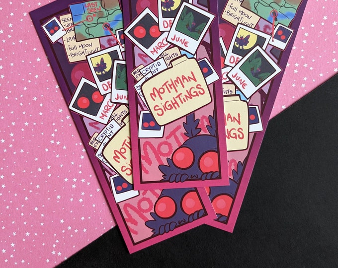 Mothman Cryptid Sightings Bookmark - Etsy