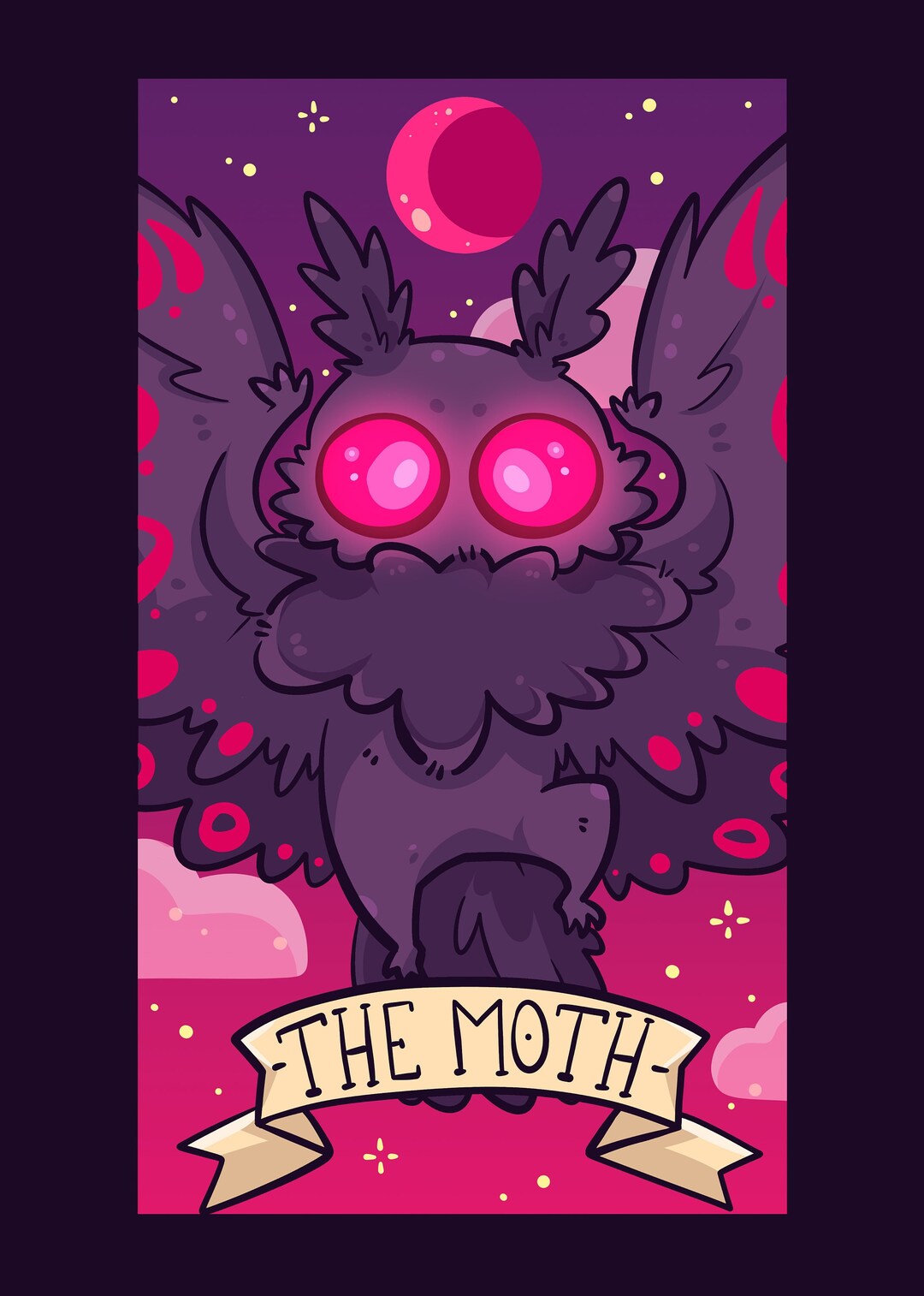 The Moth Mothman Tarot Card A5 Art Print - Etsy UK
