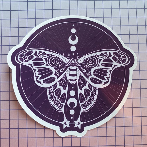 Comet Moth Glossy Vinyl Sticker Argema Mittrei Moth Sticker - Etsy