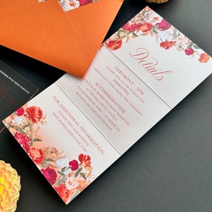 Terracota Acrylic Wedding Invitation Autumn Fall Wedding - Etsy