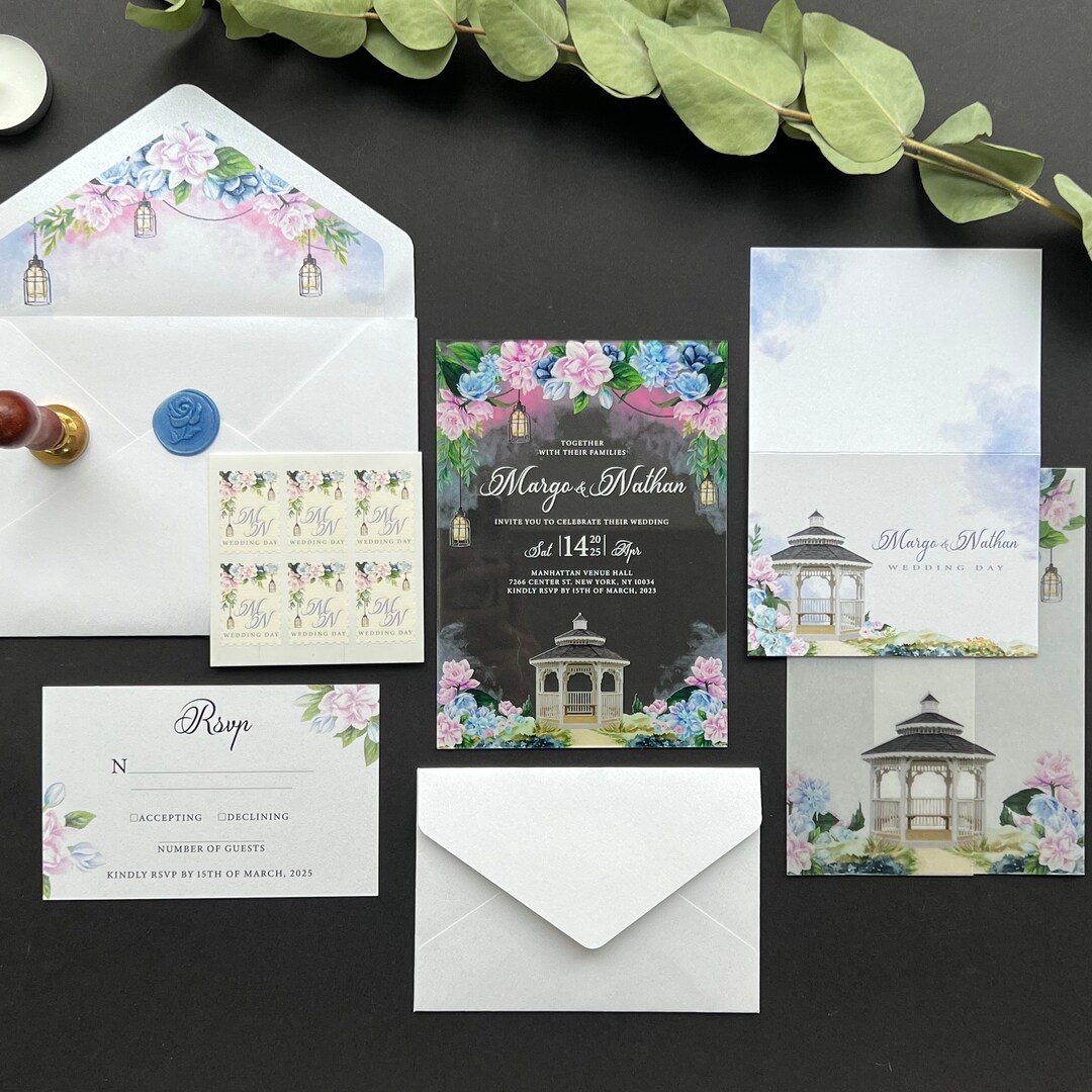 Spring Wedding Invitation Garden Wedding Invitation Suite - Etsy