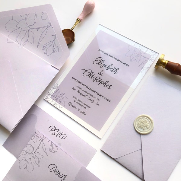Lilac Invitation - Etsy