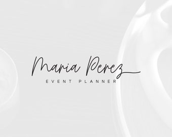 Curated Logo, Text Signature, Minimal Logo, Realtor Logo, Photographer ...