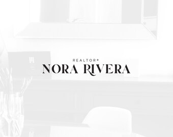 Curated Logo, Text Signature, Minimal Logo, Realtor Logo, Photographer ...