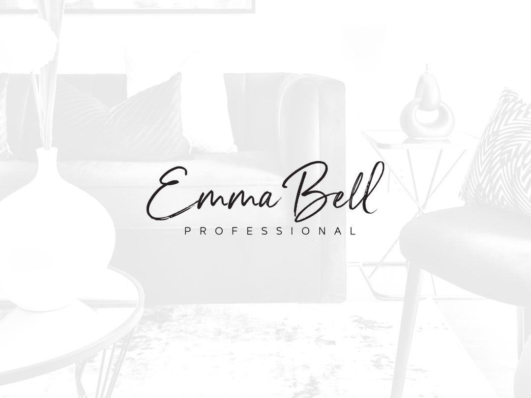 Curated Logo, Text Signature, Minimal Logo, Realtor Logo, Photographer ...