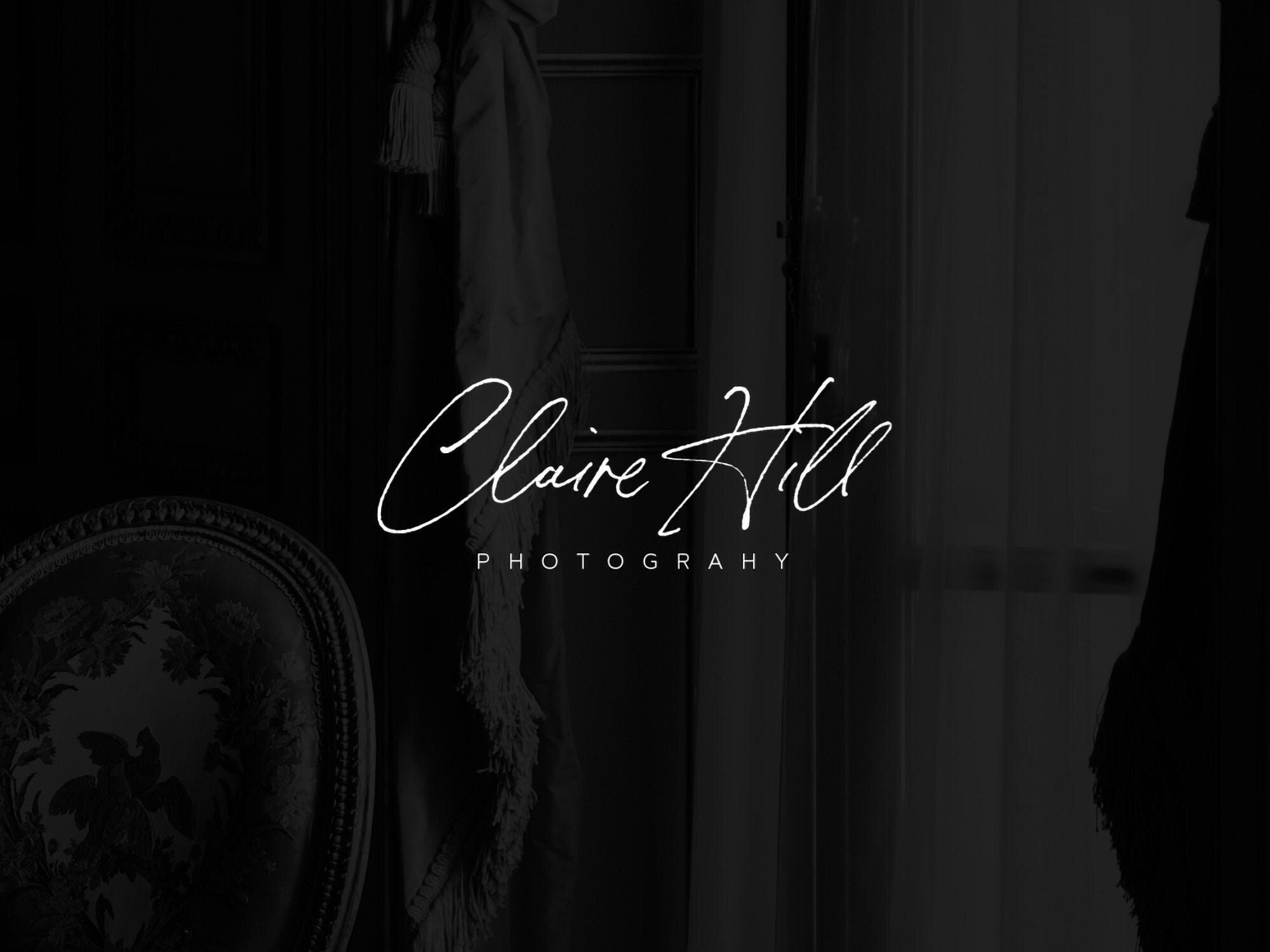 Curated Logo, Text Signature, Minimal Logo, Realtor Logo, Photographer ...