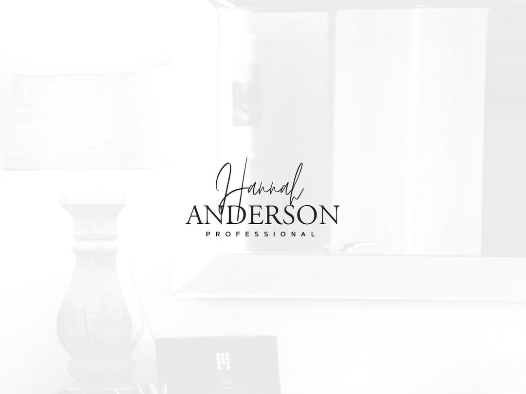 Curated Logo, Text Signature, Minimal Logo, Realtor Logo, Photographer ...