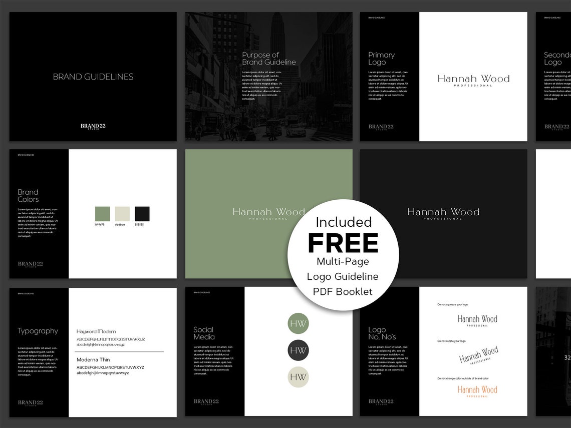 Curated Logo, Text Signature, Minimal Logo, Realtor Logo, Photographer ...