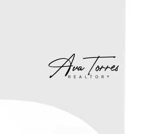 Curated Logo, Text Signature, Minimal Logo, Realtor Logo, Photographer ...