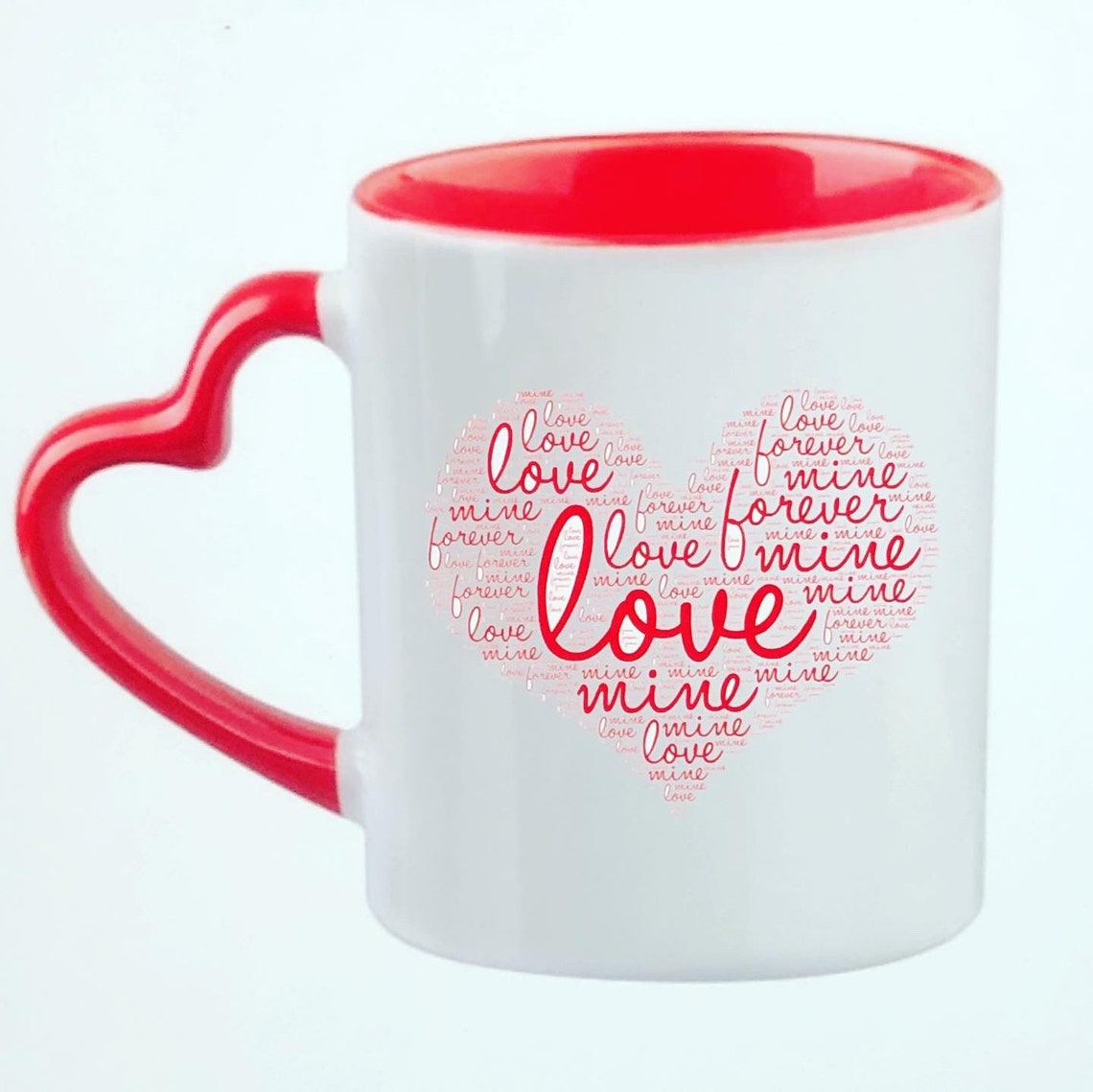 Heart Shaped Handled Mug Etsy
