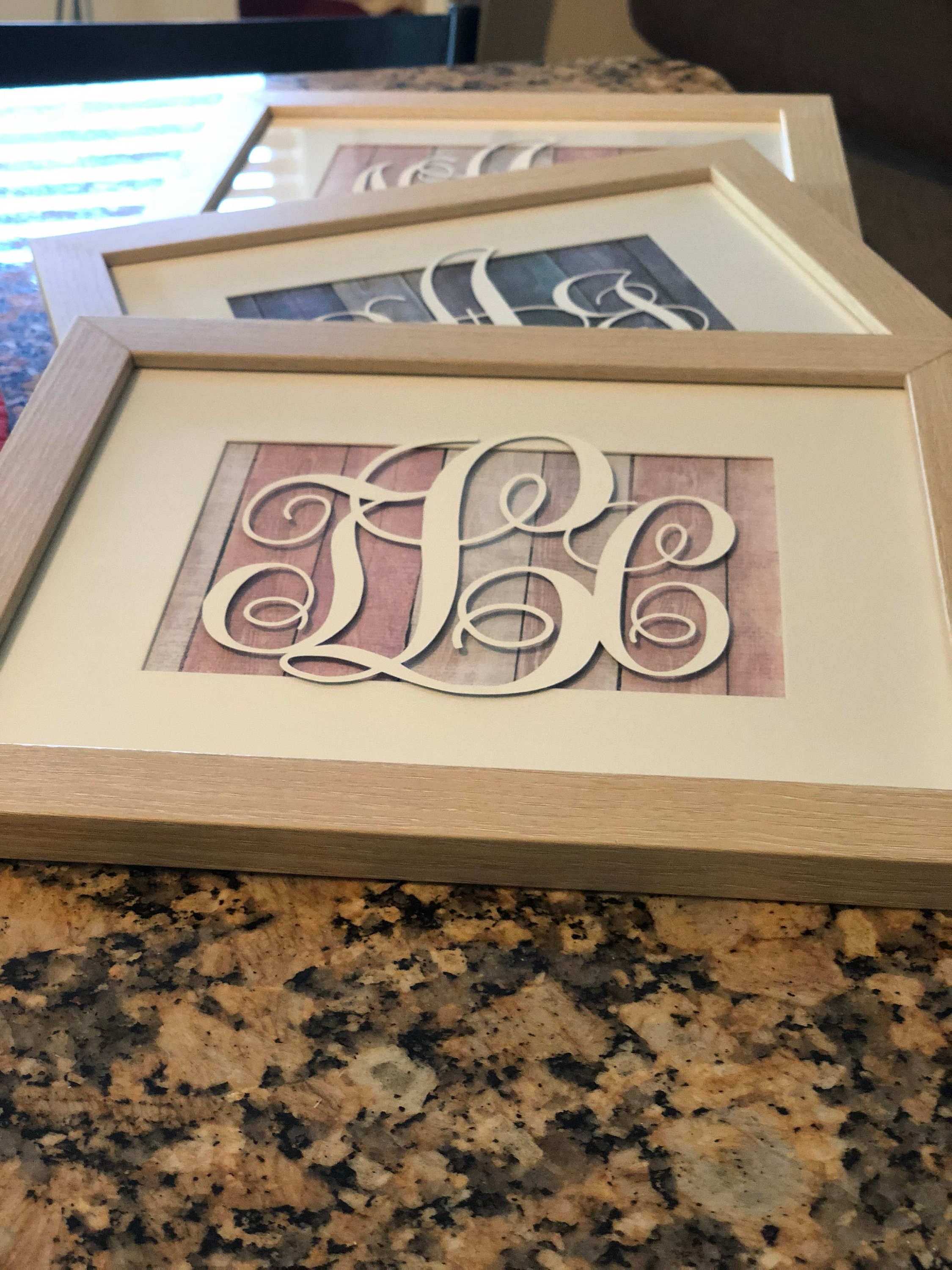 Monogrammed Frame - Etsy