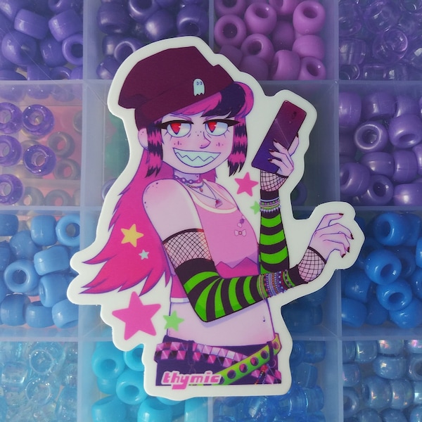 Emo Anime Girl Stickers - Etsy