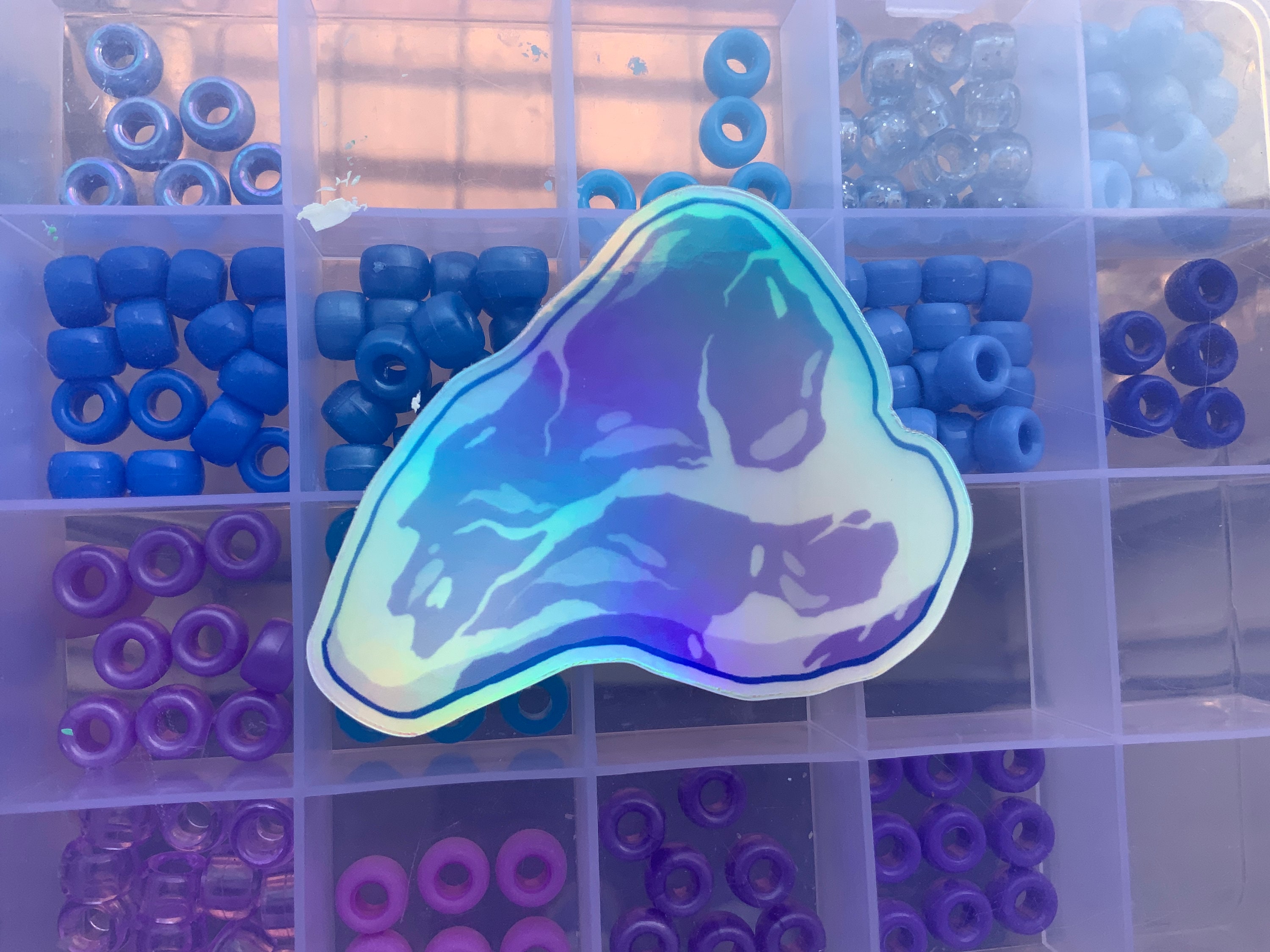 Holographic Pastel Steak Sticker | Weirdcore Stickers | Pastel Stickers ...