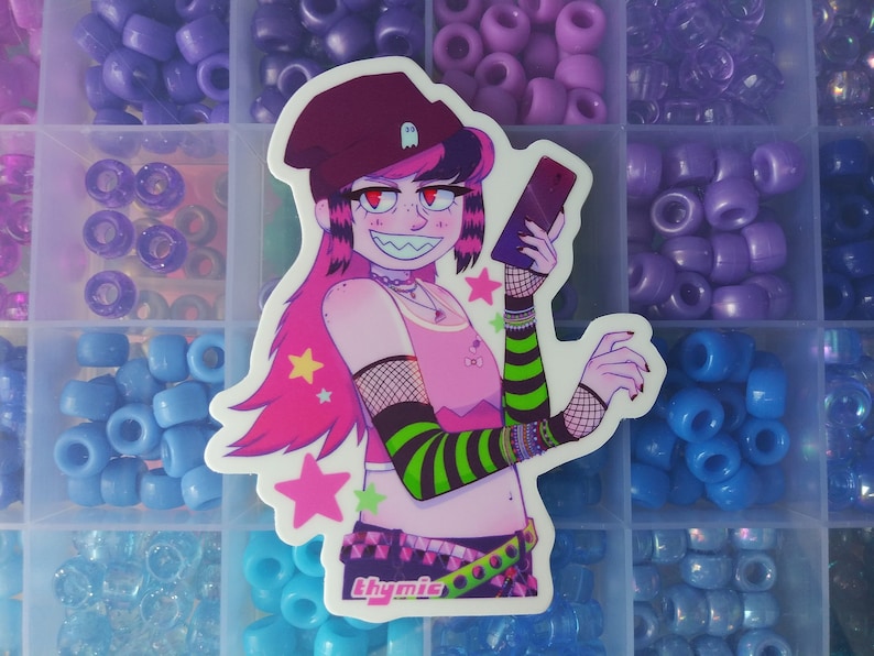 Aesthetic Scene Girl Sticker | Emo Stickers | Anime Stickers | Laptop ...