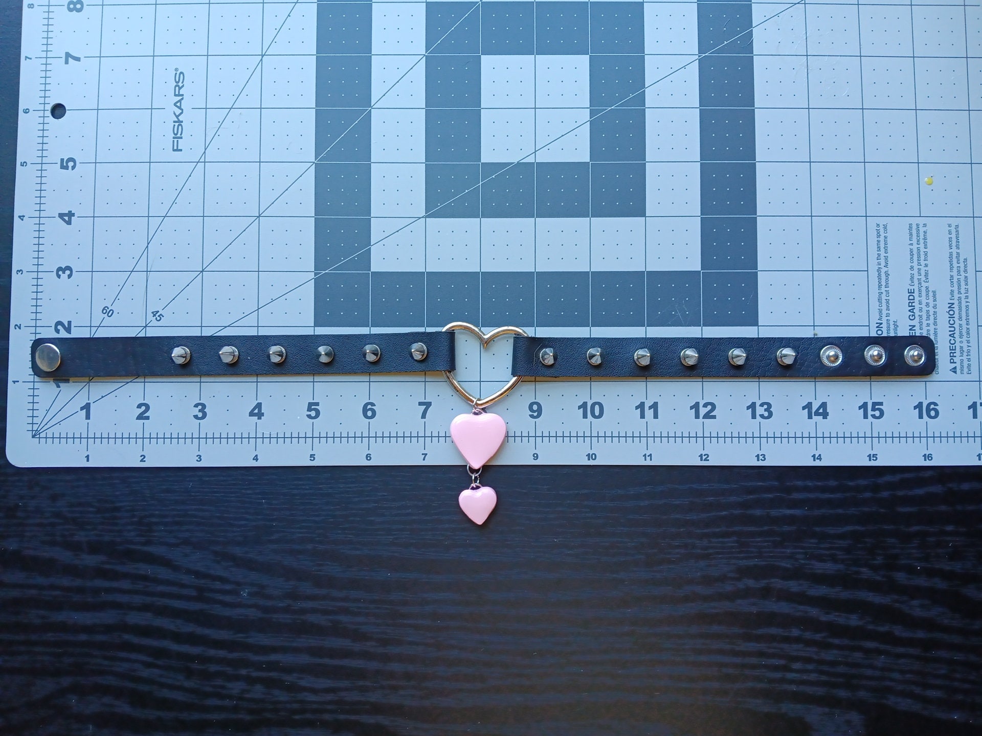 Pastel Goth Heart Choker | Pink and Black Jewelry | Scene Jewelry ...