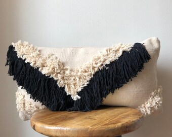 Black lumbar pillow | Etsy