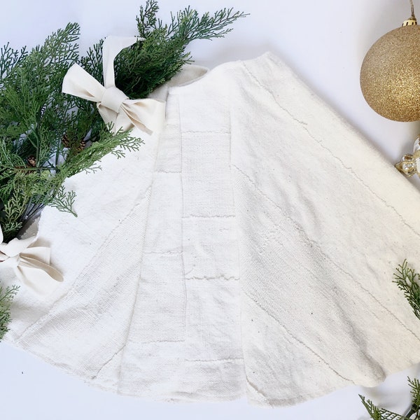 Christmas Tree Skirt Linen - Etsy