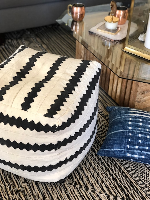 Mudcloth pouf store