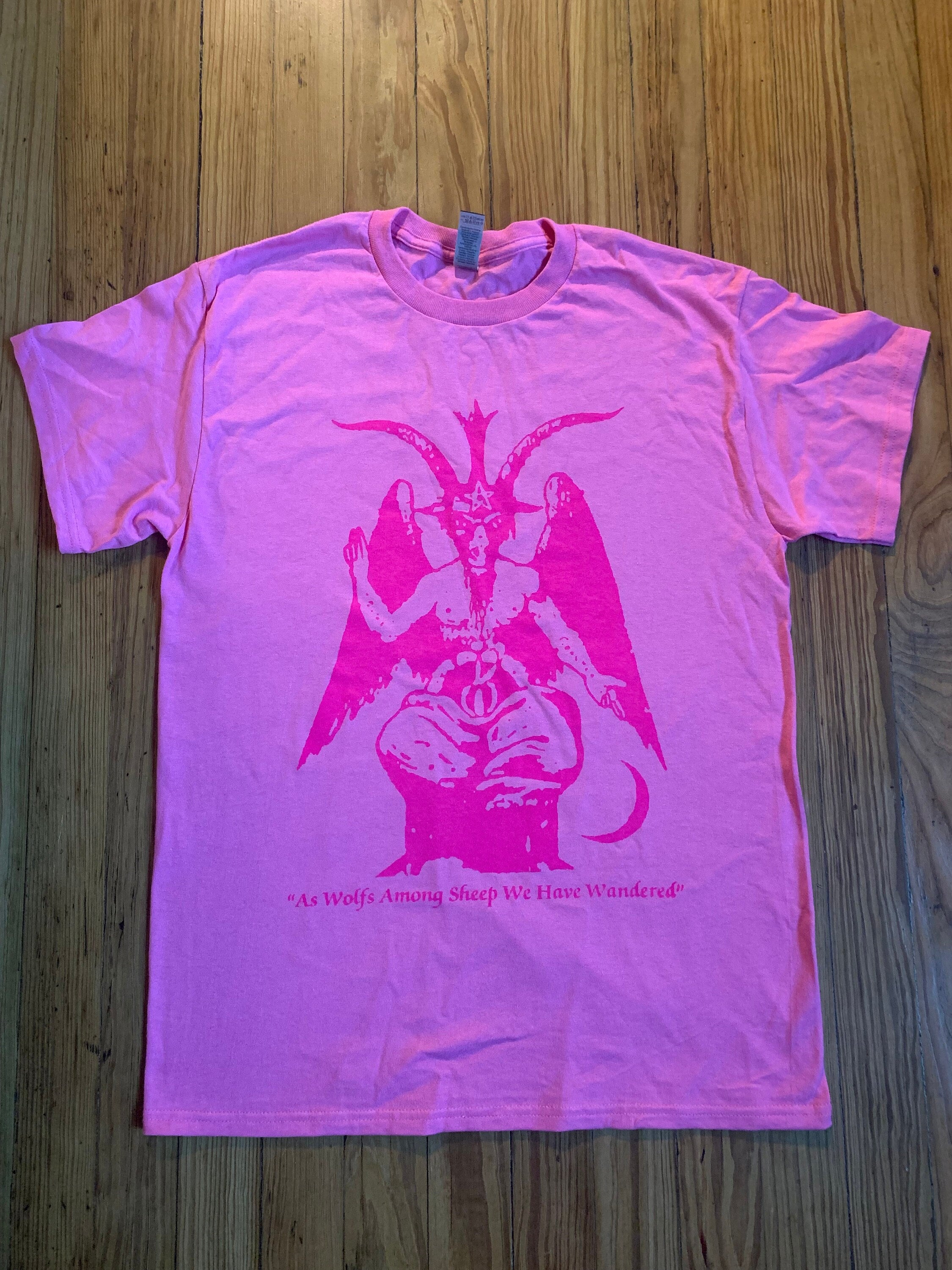 Pink on Pink Baphomet Shirt - Etsy