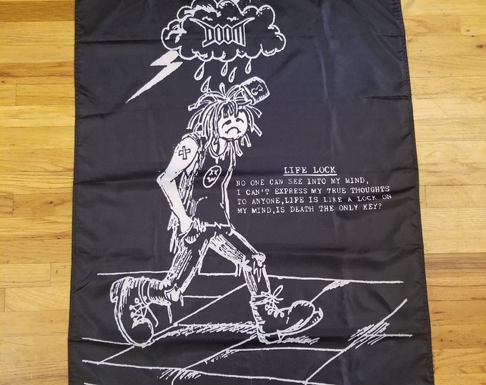 Doom Life Lock Wall Flag/banner - Etsy