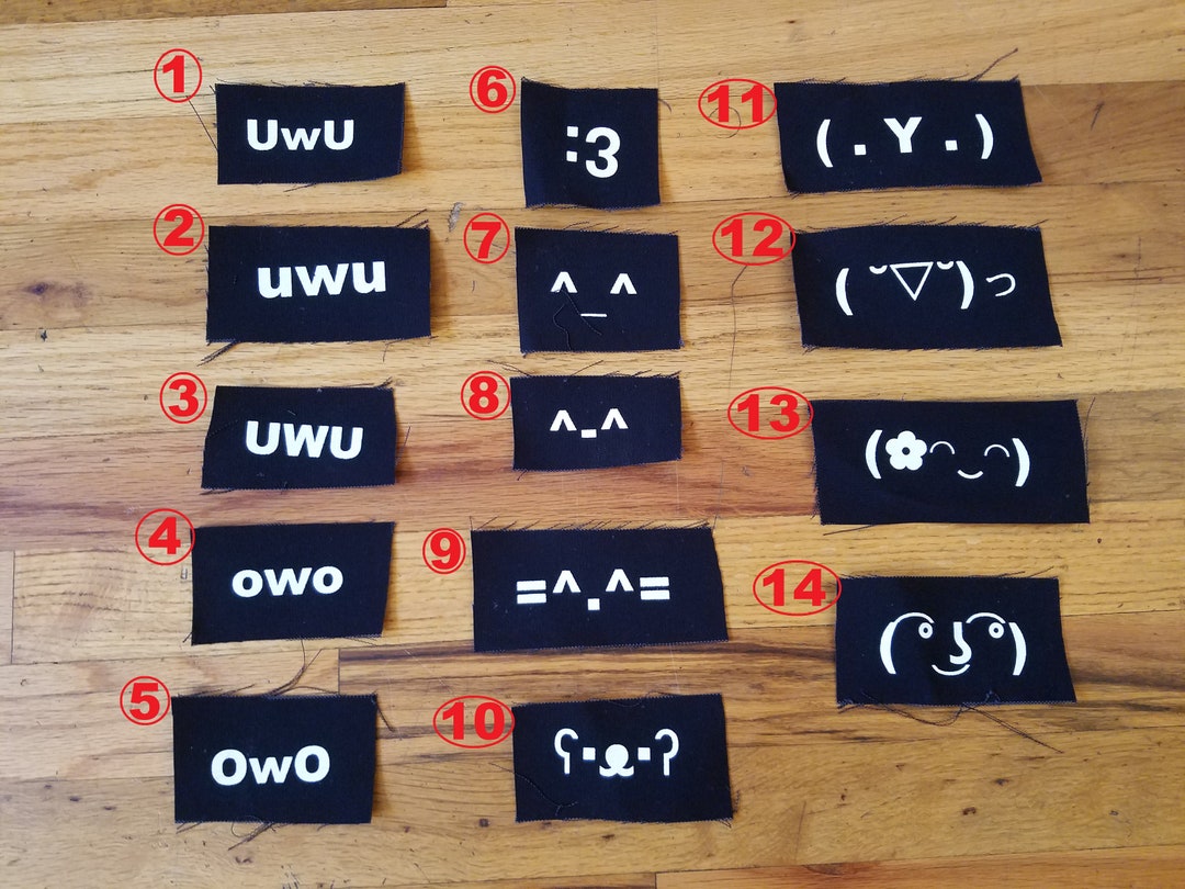 Small Text Face Patches - Etsy