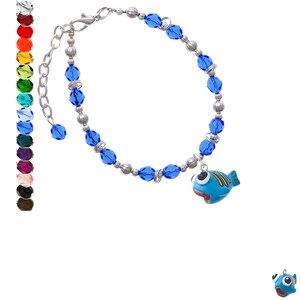 N1021+ Tropical Blue Fish With Orange Stripes - 3-D Hand Painted Resin ...