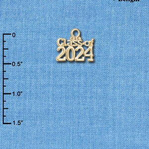 Class of 2024 Charm, Graduation Charm, Year Jewelry, Senior Gifts, Gold ...