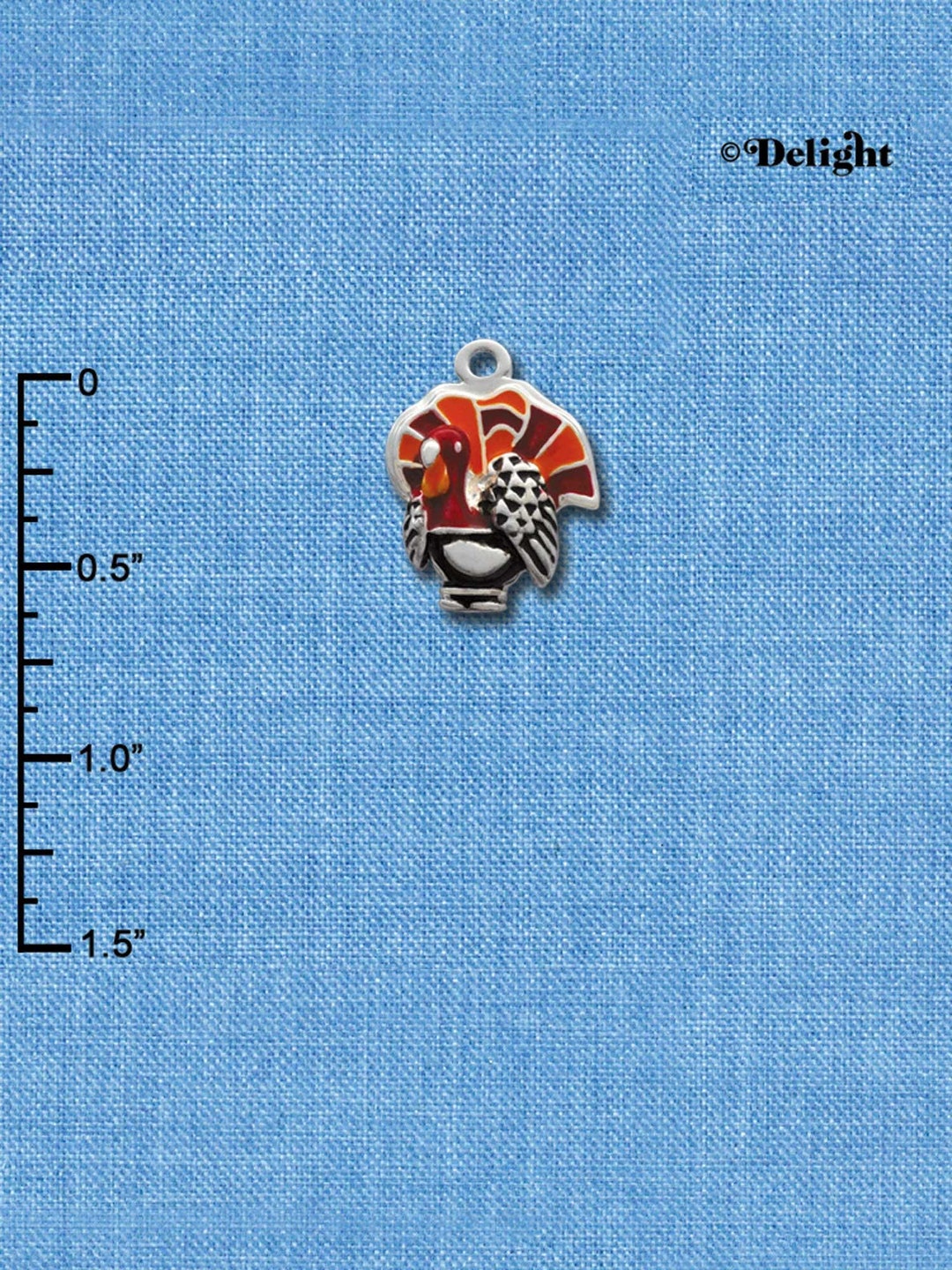 Enamel Turkey Charm: Silver Plated Thanksgiving Jewelry Making - Etsy