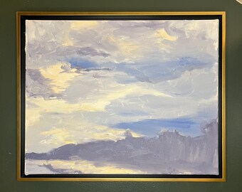 Sky With Clouds and a River Dutch Landscape Friesland Eastermar Plein ...