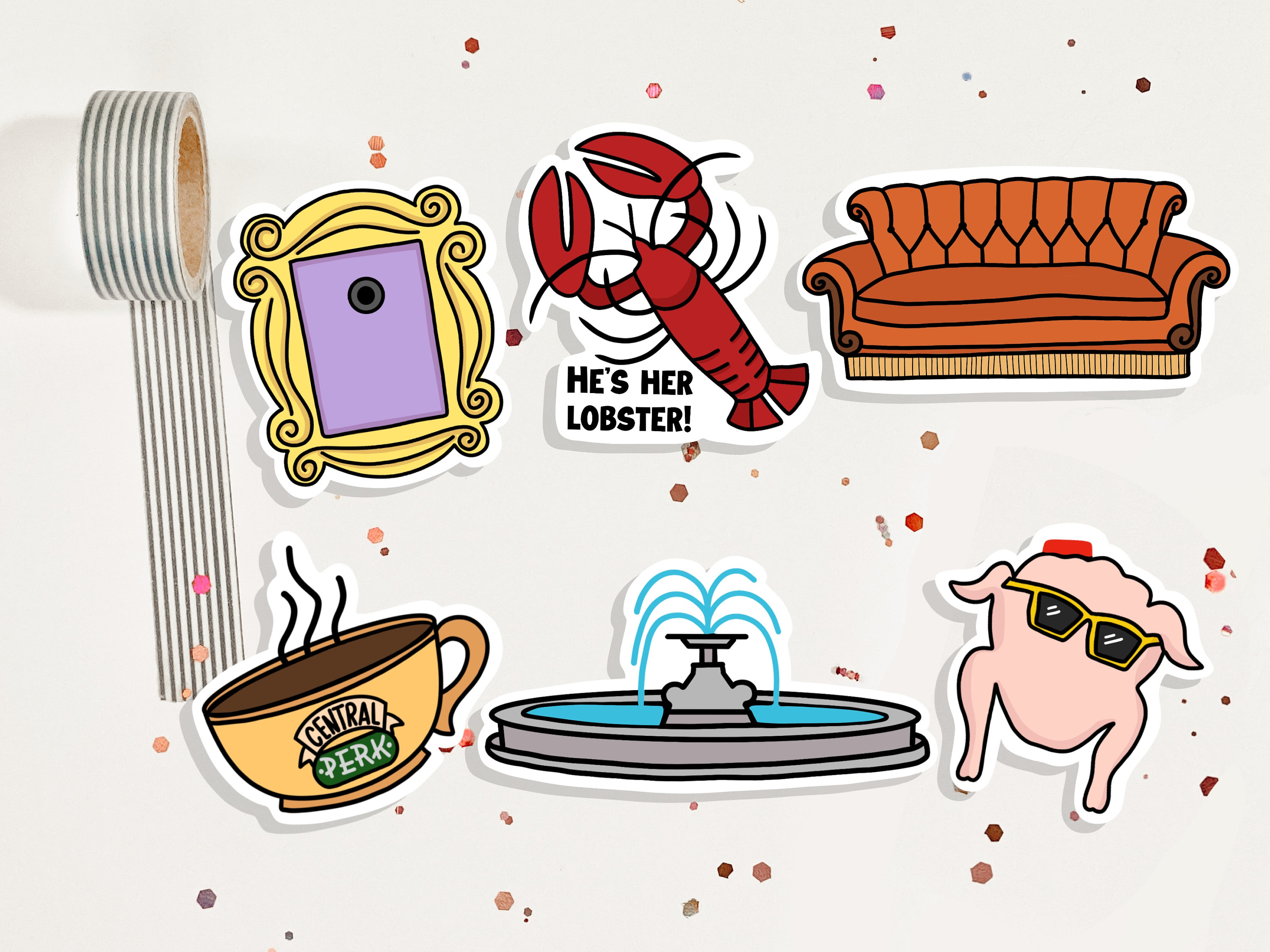 FRIENDS TV Show Sticker Pack Individual Stickers FRIENDS | Etsy