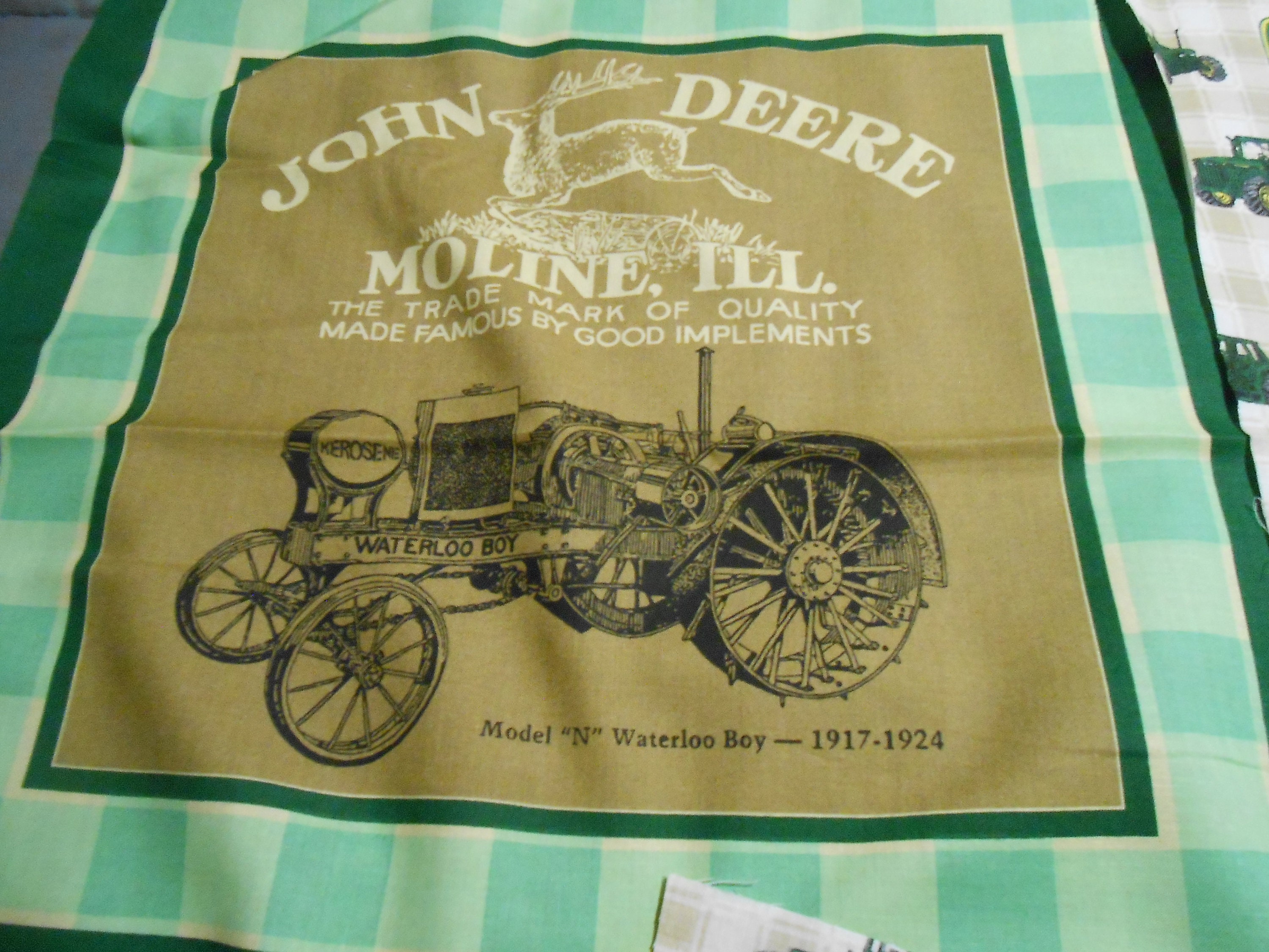 Vintage John Deere Cotton Quilt Fabric Blocks With Backing Fabric - Etsy